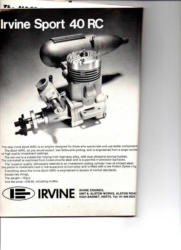 Irvine 20. When was it first produced? - IC Engines - RCM&E Home of ...