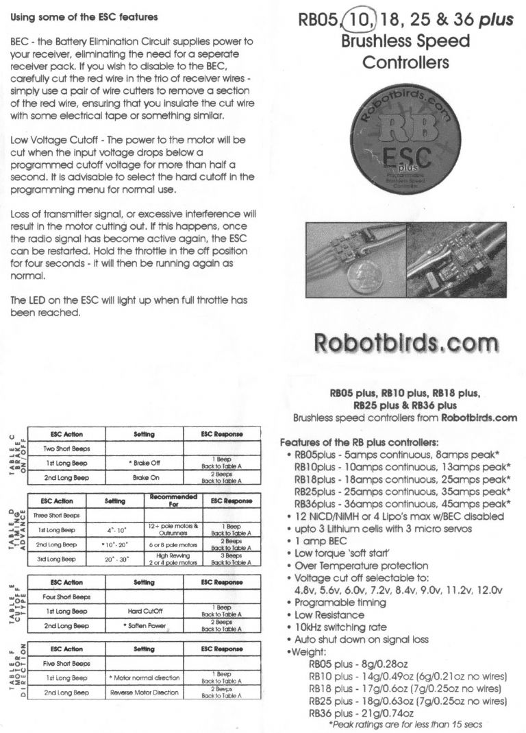 ESC Programming help please - General Electric Flight Chat - RCM&E Home ...