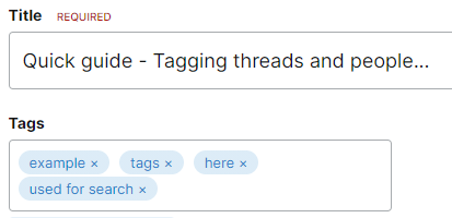 Quick guide - Tagging threads and people... - Forum User Guides - RCM&E ...
