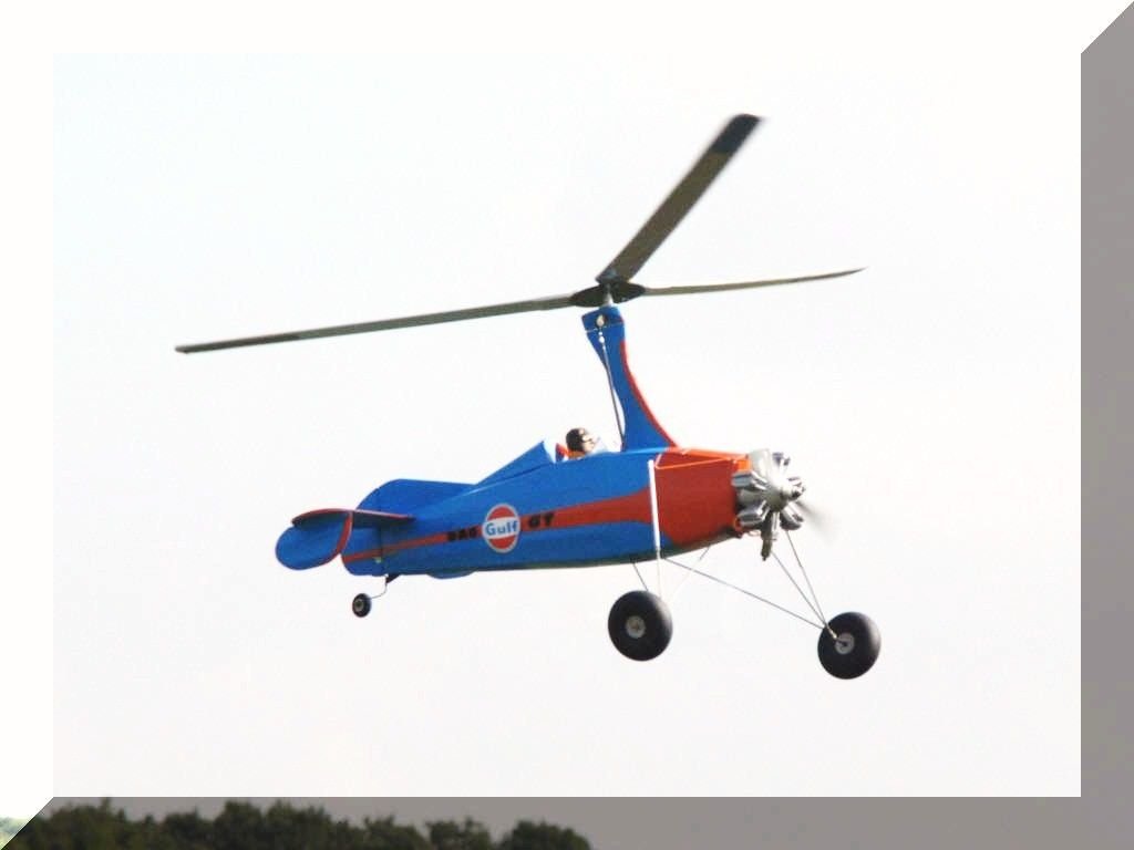 prototype 'proof on concept' at a larger tractor Autogyro. 75" span ...
