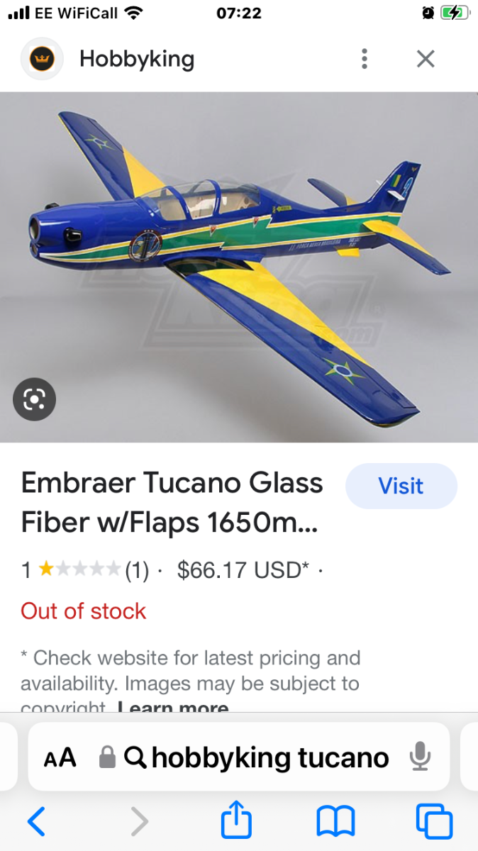 Tucano - Scale and Semi-Scale kits - RCM&E Home of Model Flying Forums