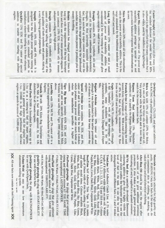 Model Techics Fuel Formulas - All Things Model Flying - RCM&E Home of ...