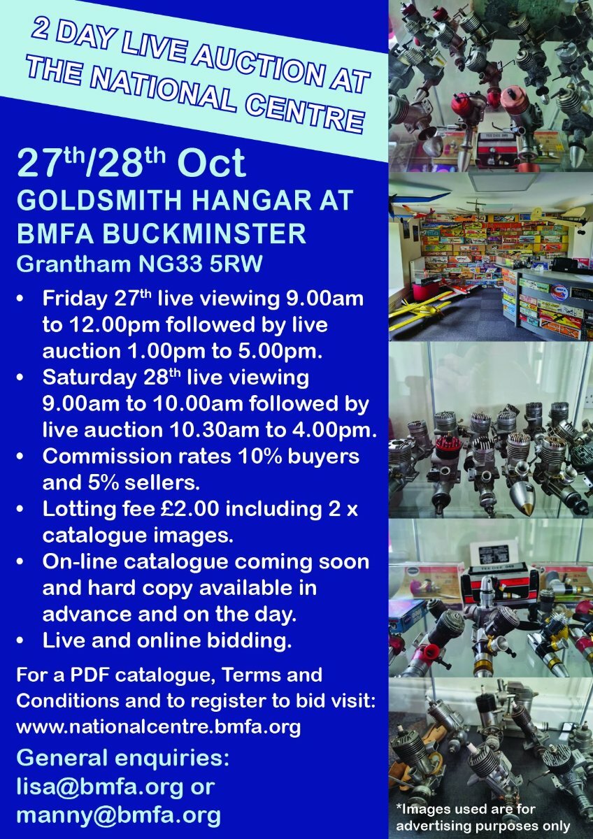 BMFA Model Engine & Aircraft Auction 27th & 28th October 2023 ...