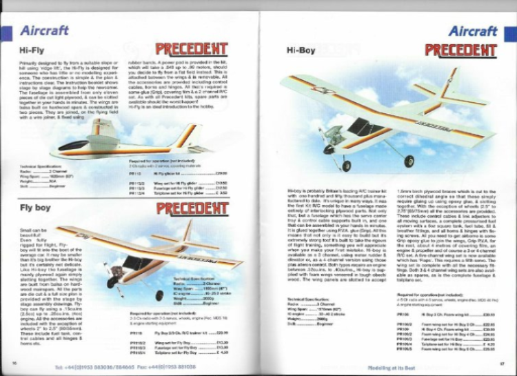 Precedent Hi Boy - Traditional kits - RCM&E Home of Model Flying Forums