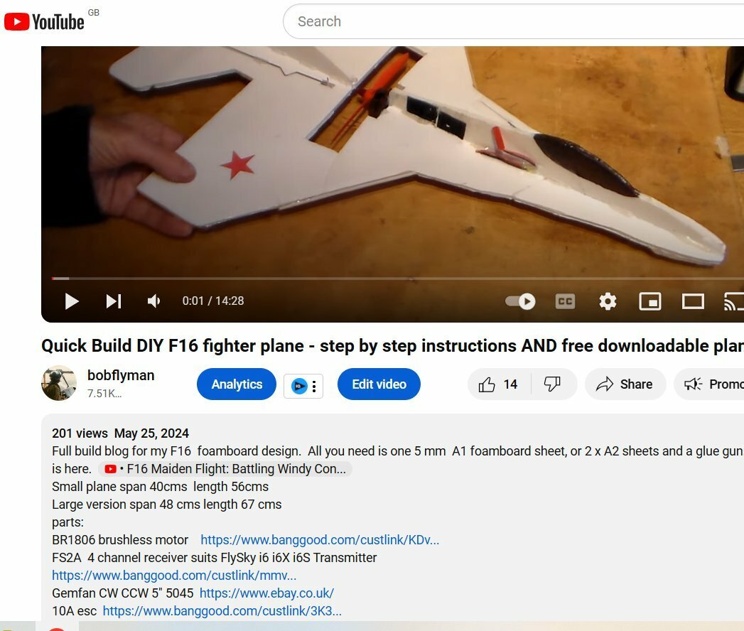 Quick Build DIY F16 fighter plane - step by step instructions AND free downloadable plans - All ...