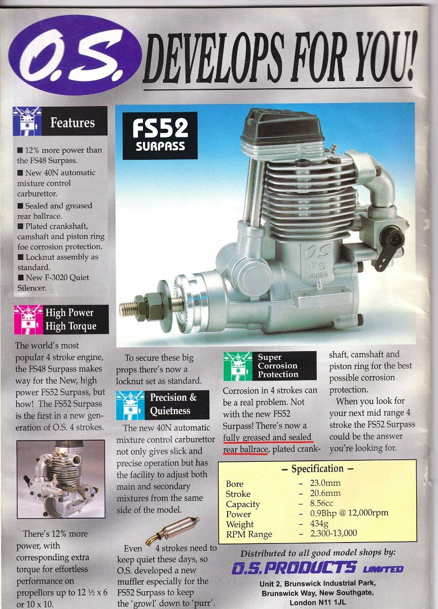 OS52 rear bearing? - IC Engines - RCM&E Home of Model Flying Forums