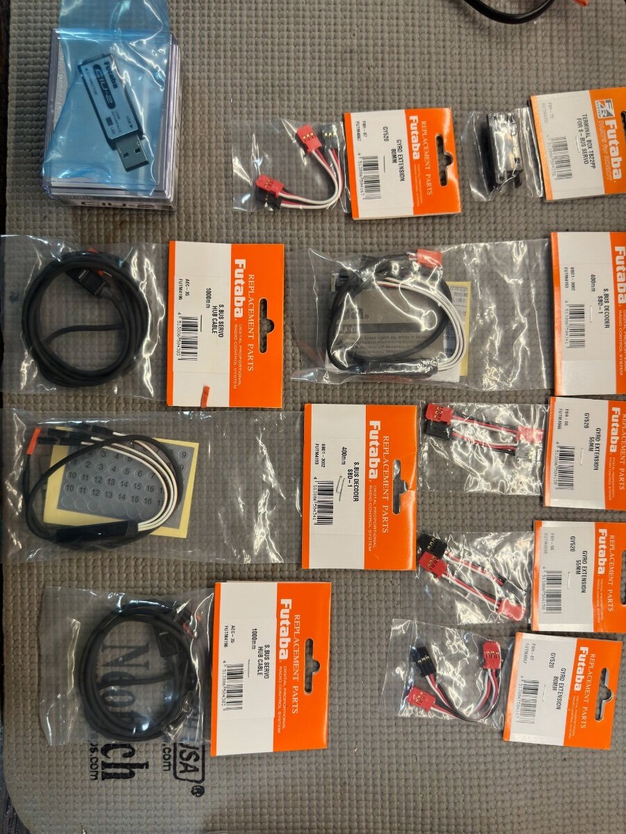 For sale: 2 Futaba R7008SB receivers + battery sensor + SBUS connectors ...